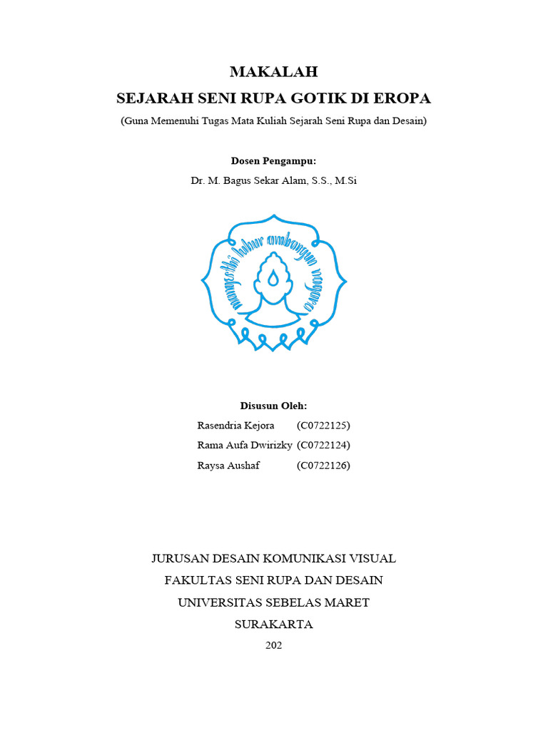 Makalah Sejarah Seni Rupa Gotik Di Eropa - Kelompok 2 - DKV | PDF | Perjalanan | Seni