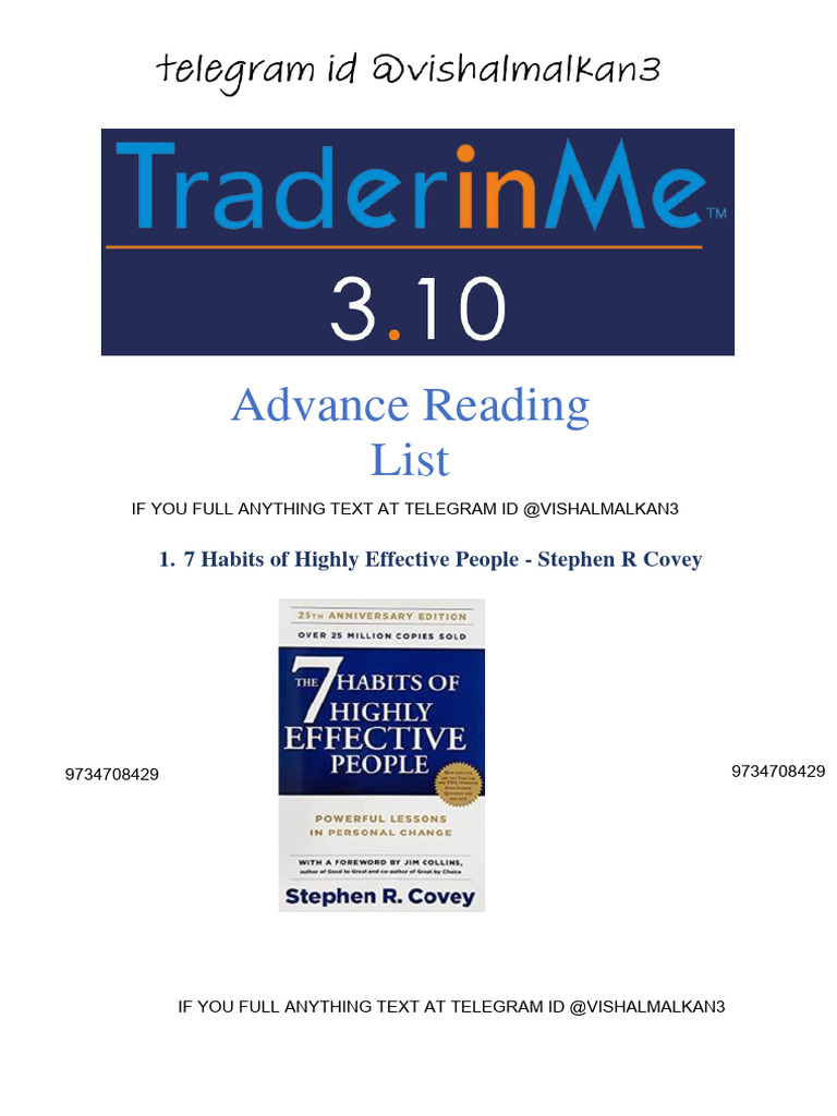 Advance Reading List 1 | PDF