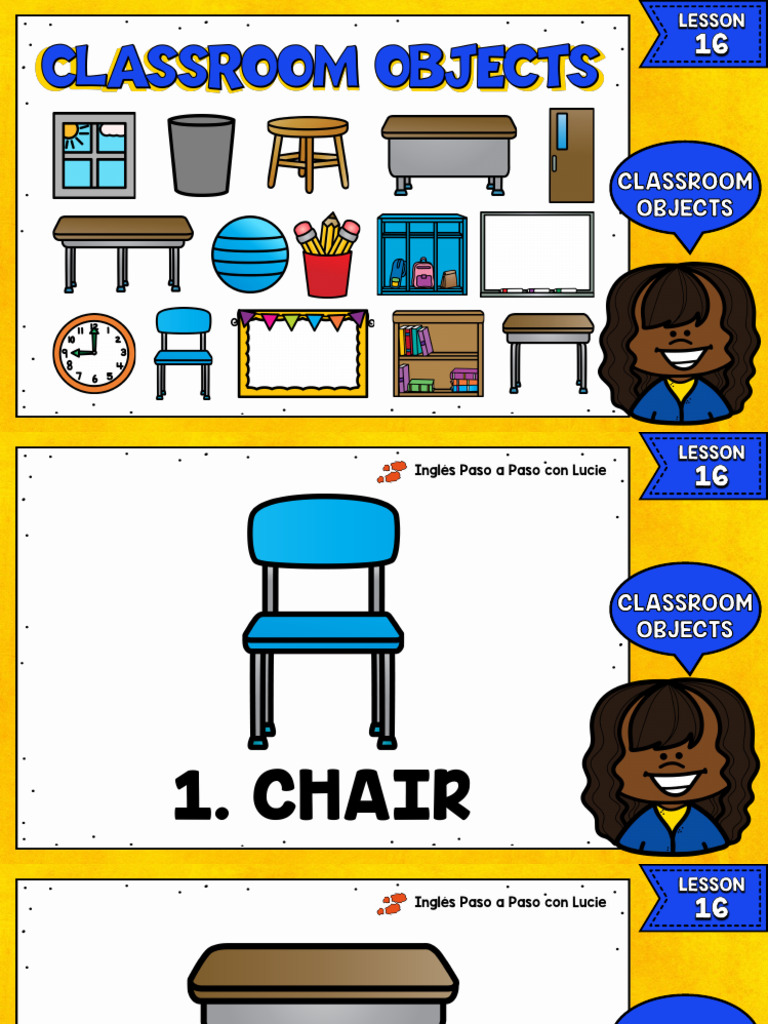 Objetos Del Salon de Clases | PDF | Estudios de idiomas extranjeros