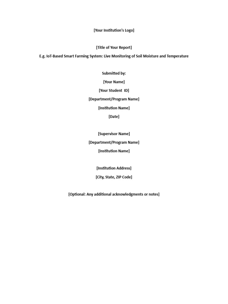 Sample Project Report IOT | PDF