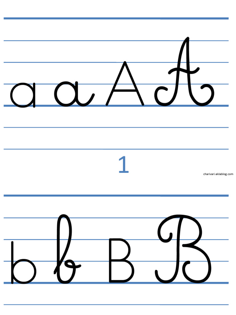 Abecedaire Cursive Et Scripte | PDF