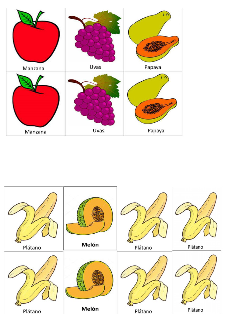 Memorama de Frutas | PDF