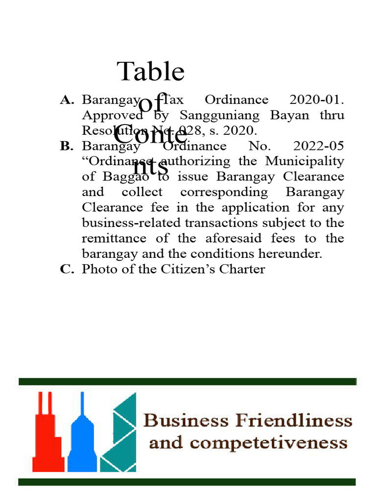 Business Friendliness and Competetiveness | PDF