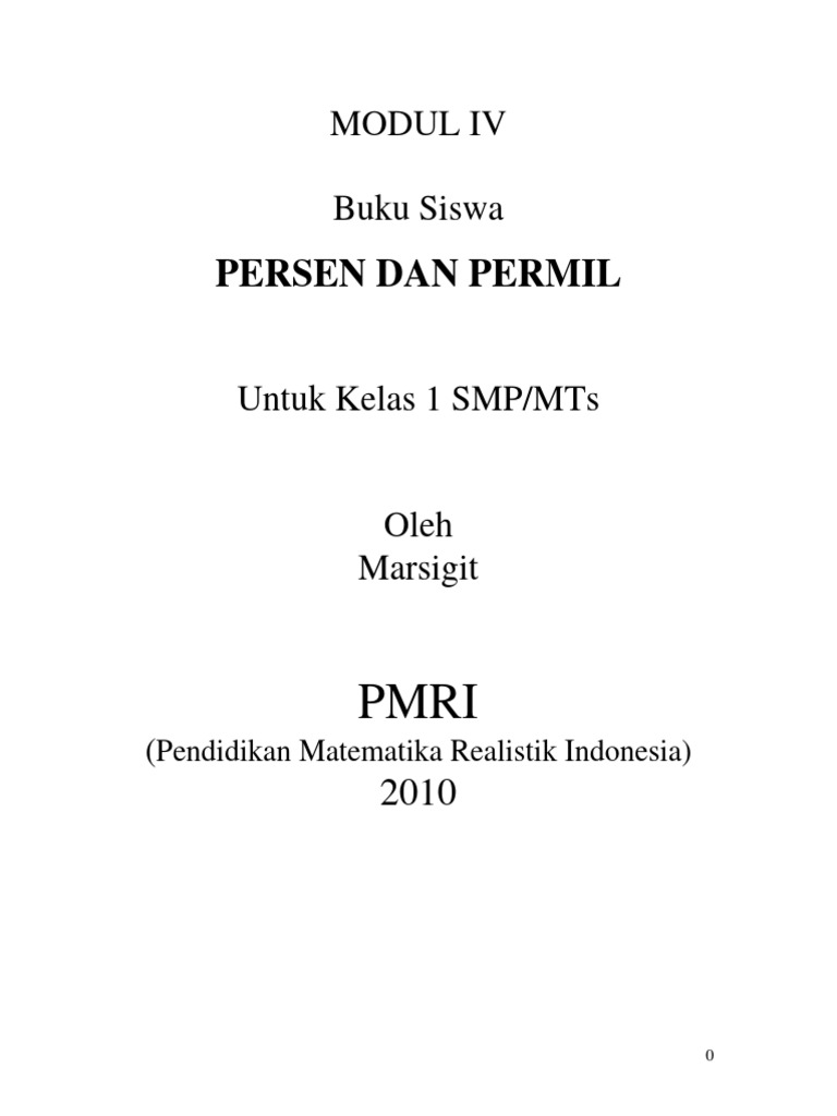 Persen Dan Permil: Modul Iv Buku Siswa | PDF
