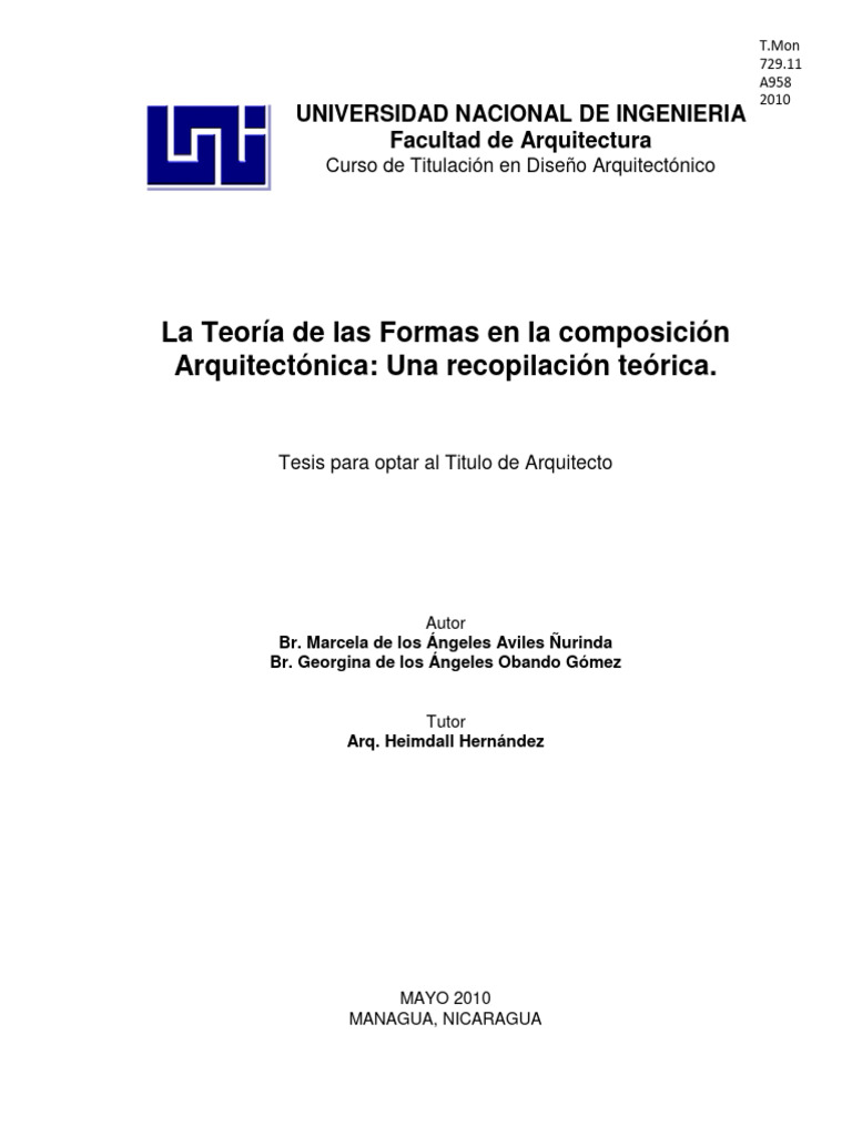 La Teoría de Las Formas en La Composición Arquitectónica: Una Recopilación Teórica | PDF