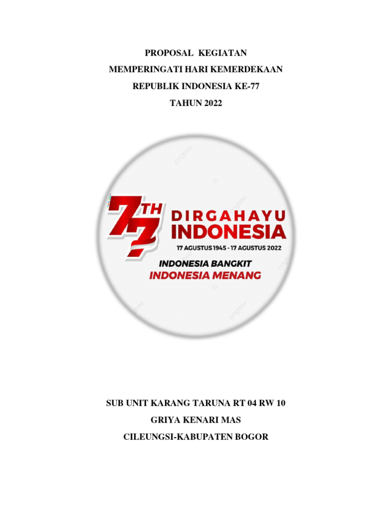 Proposal Kegiatan 17 Agustusan 2022 | PDF