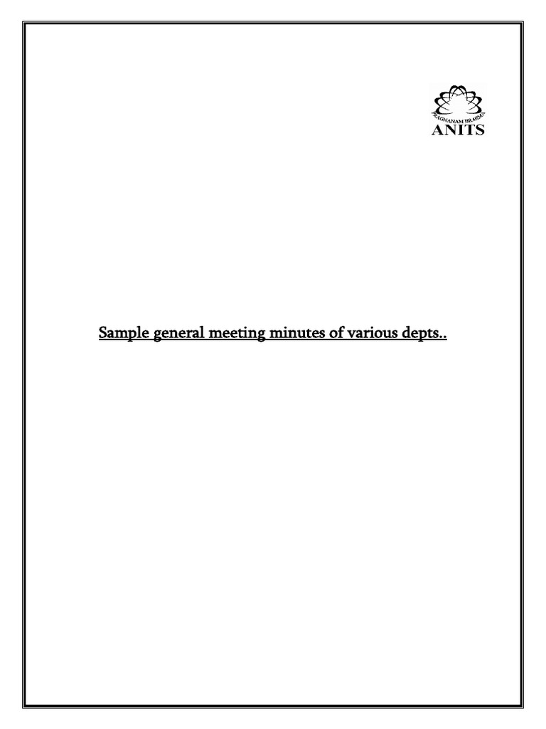 6.1.2 The Effective Leadership Reflected-Dept Meeting Minutes | PDF ...