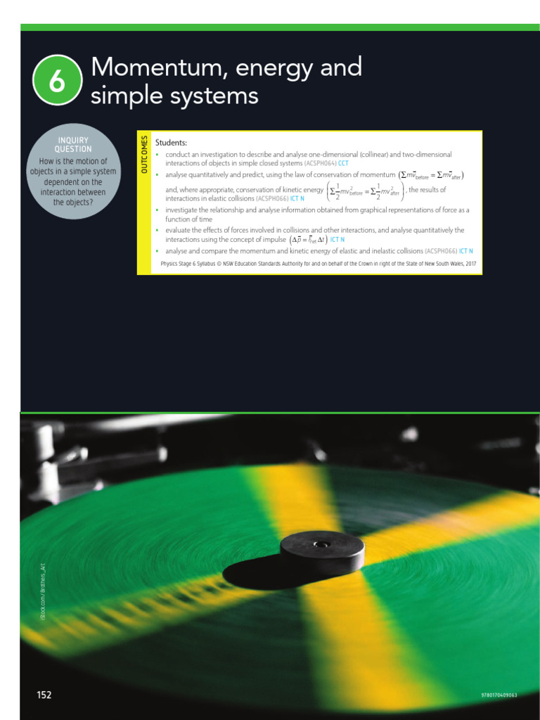 Chapter 6 Momentum, Energy and Simple Systems | PDF | Momentum | Collision