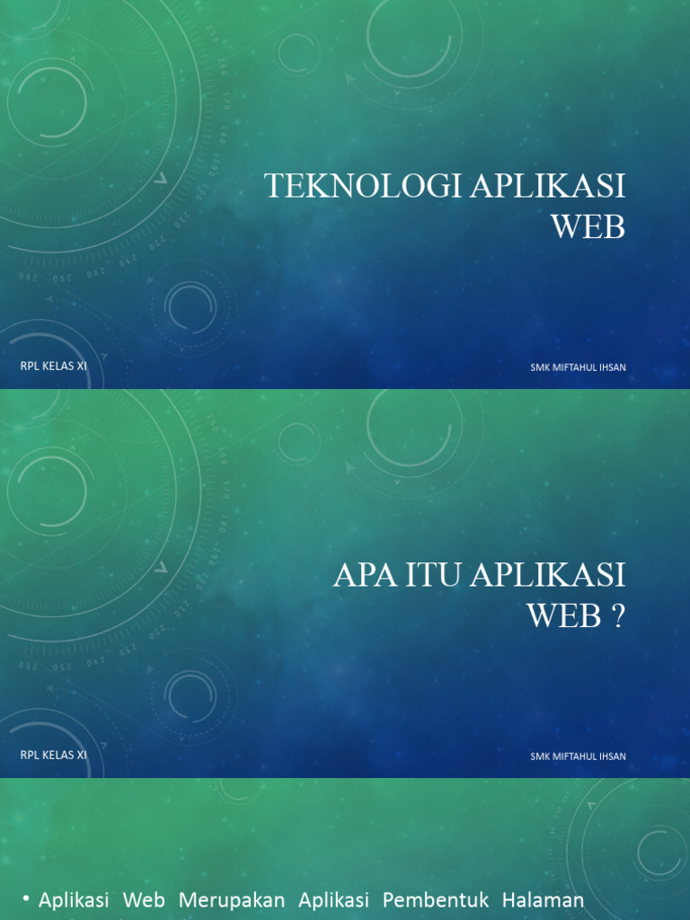 Pert 1 Teknologi Aplikasi Web | PDF