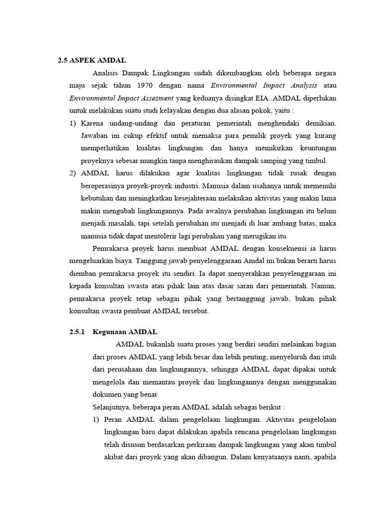 Aspek Amdal | PDF | Sains & Matematika | Teknologi & Rekayasa