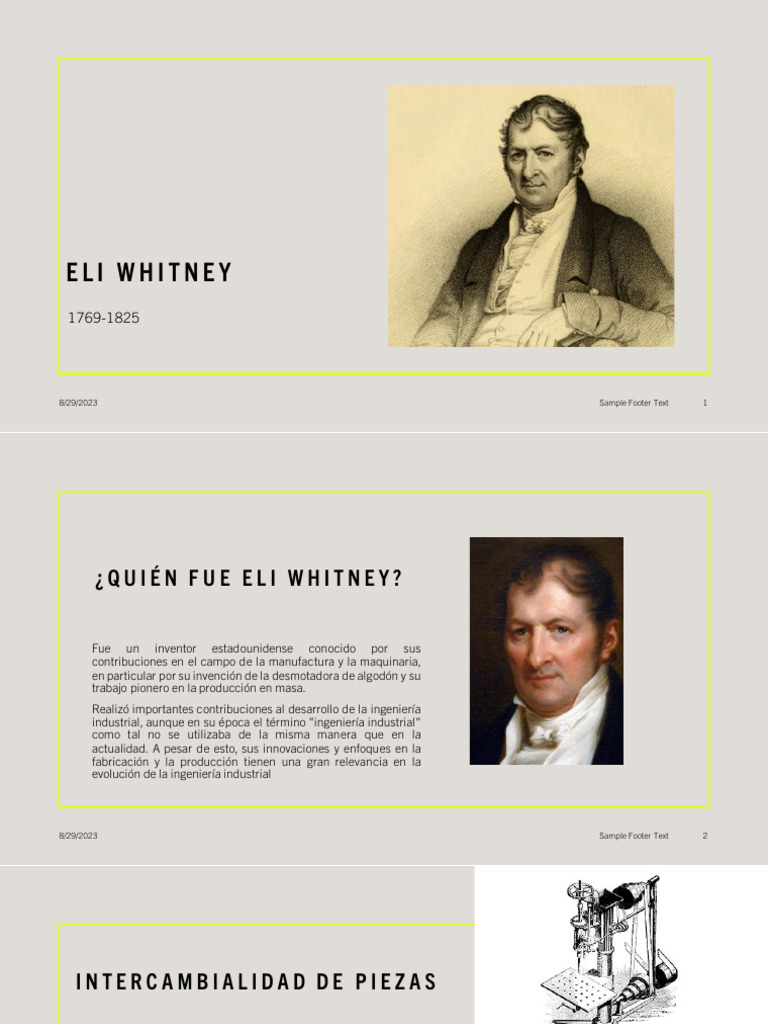 eli whitney | PDF | Producción en masa | Ingeniería Industrial