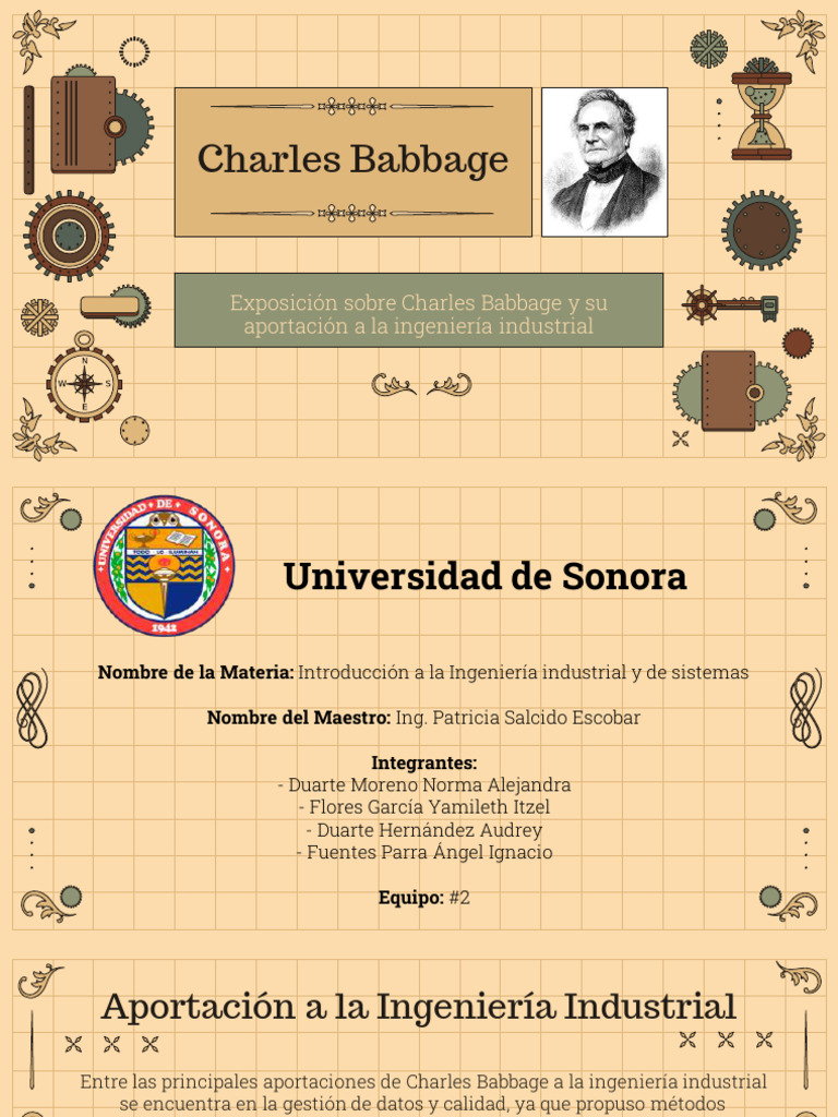 Aportaciones de Babbage a la Ingeniería | PDF | Ingeniería | Ciencias ...