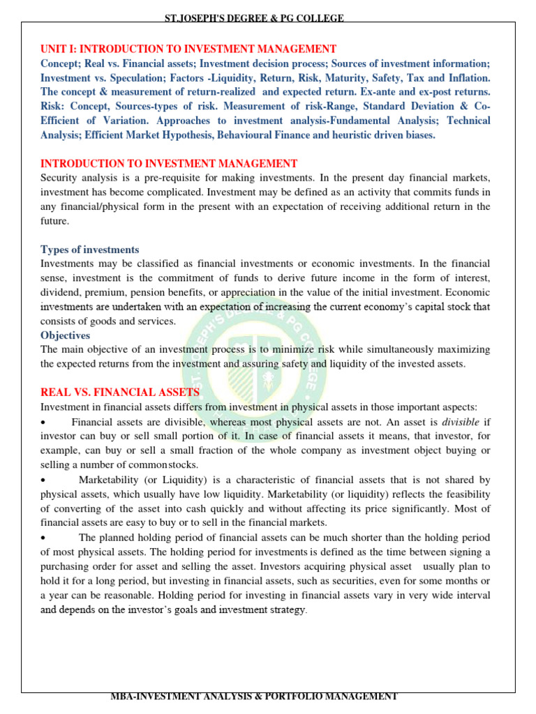 Iapm Module Outline Pdf