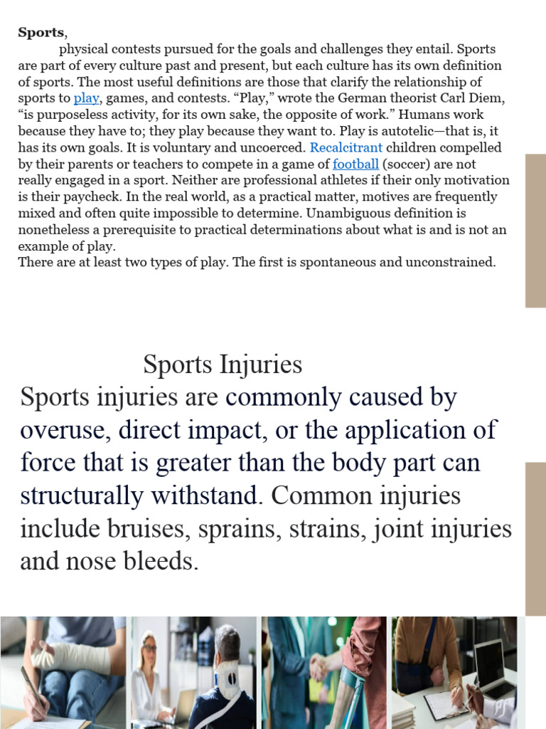 g7 Week 3 PPT Sports Injuries | PDF | Elbow | Knee