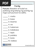 Grade 1 - Babala Worksheets | PDF