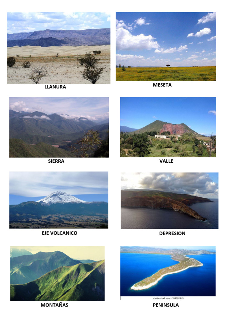 Tipos de Relieves Geográficos | PDF