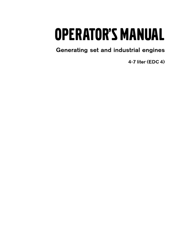 English Operator Manual - 4 To 7 LTR (EDC 4) | PDF