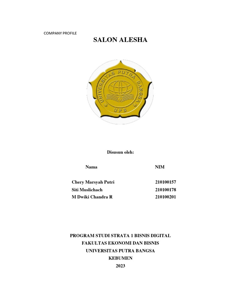 Company Profile Salon Alesha - M. Dwiki Chandra R | PDF