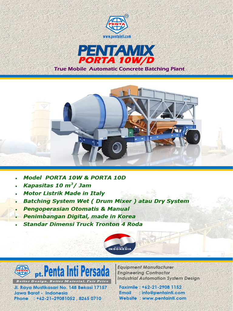 Porta DM Mobile Concrete Batching Plant - v23 | PDF