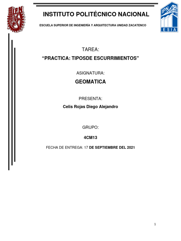 Practica 1 - Celis Rojas Diego Alejandro - Geomatica | PDF