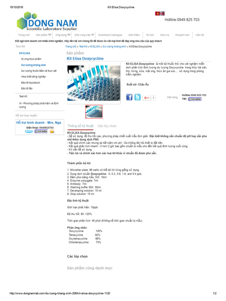 Kít Elisa Doxycycline | PDF