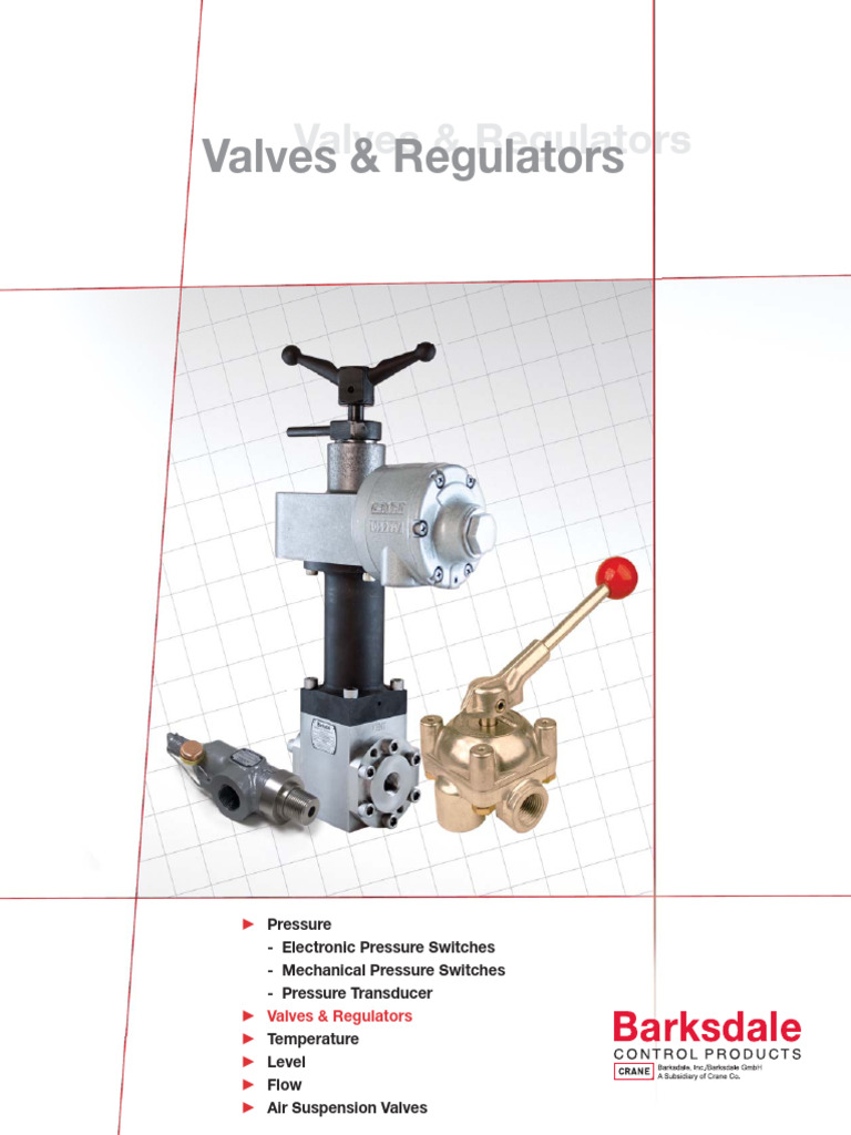Barksdale Controls Valves Regulators | PDF | Valve | Fluid Dynamics