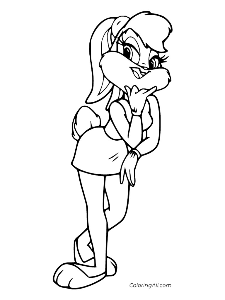 Lola Bunny Thinking Coloring Page - ColoringAll | PDF Lola Bunny Thinking Coloring Page - ColoringAll | PDF