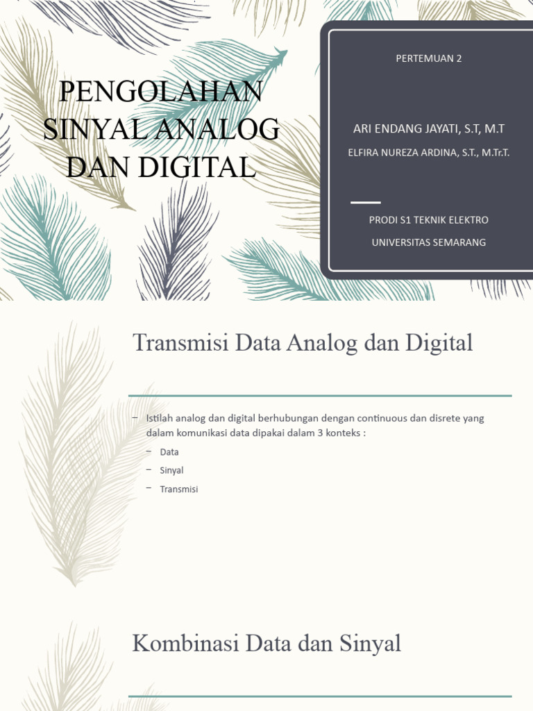 Transmisi Sinyal Analog dan Digital | PDF | Metode & Bahan Ajar ...