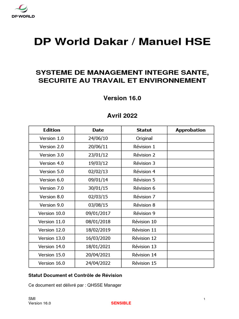 Manuel HSE DP World Dakar | PDF
