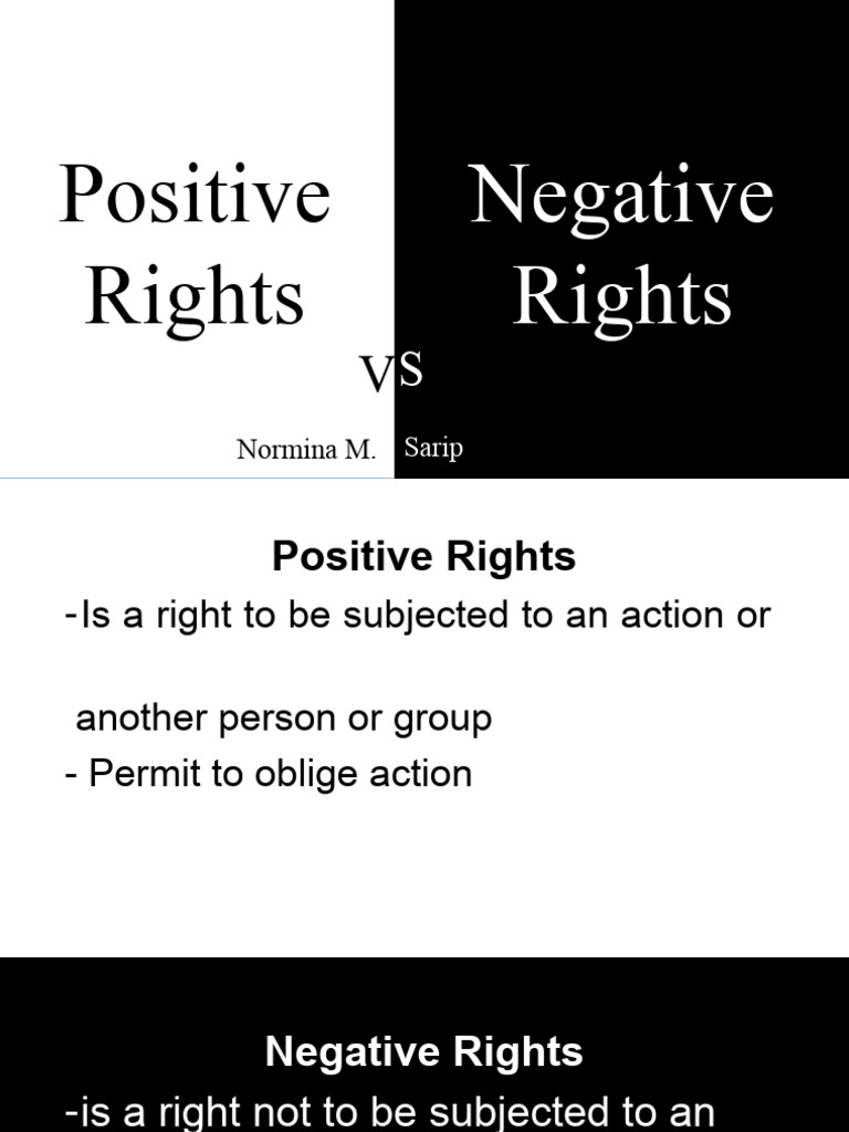 Positive vs Negative Rights Explained | PDF