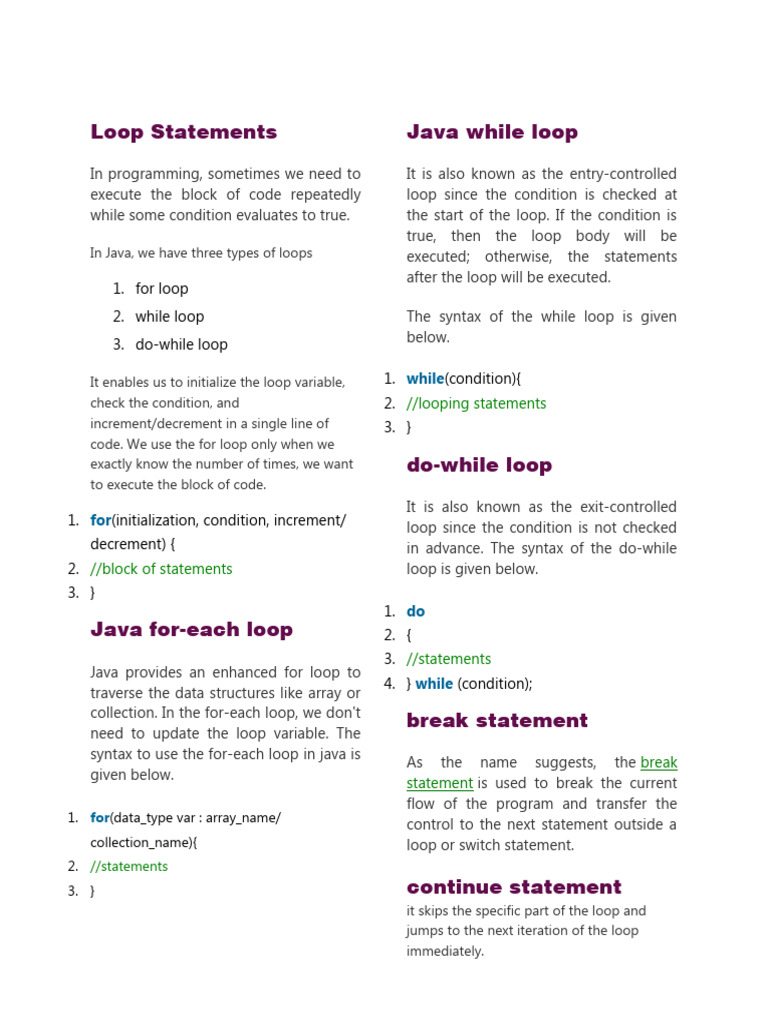 Java Control Statements | Download Free PDF | Control Flow | Computing Java Control Statements | Download Free PDF | Control Flow | Computing