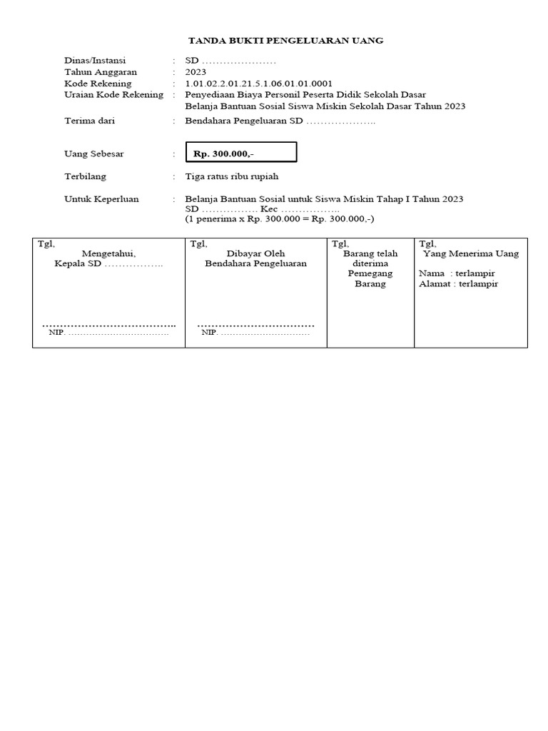 Format Berkas BSM | PDF