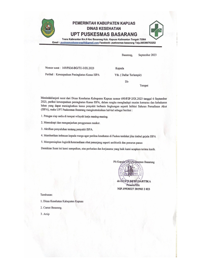 Surat Tembusan Ispa | PDF