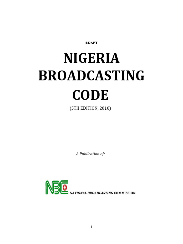 Nigeria Broadcasting Code | PDF
