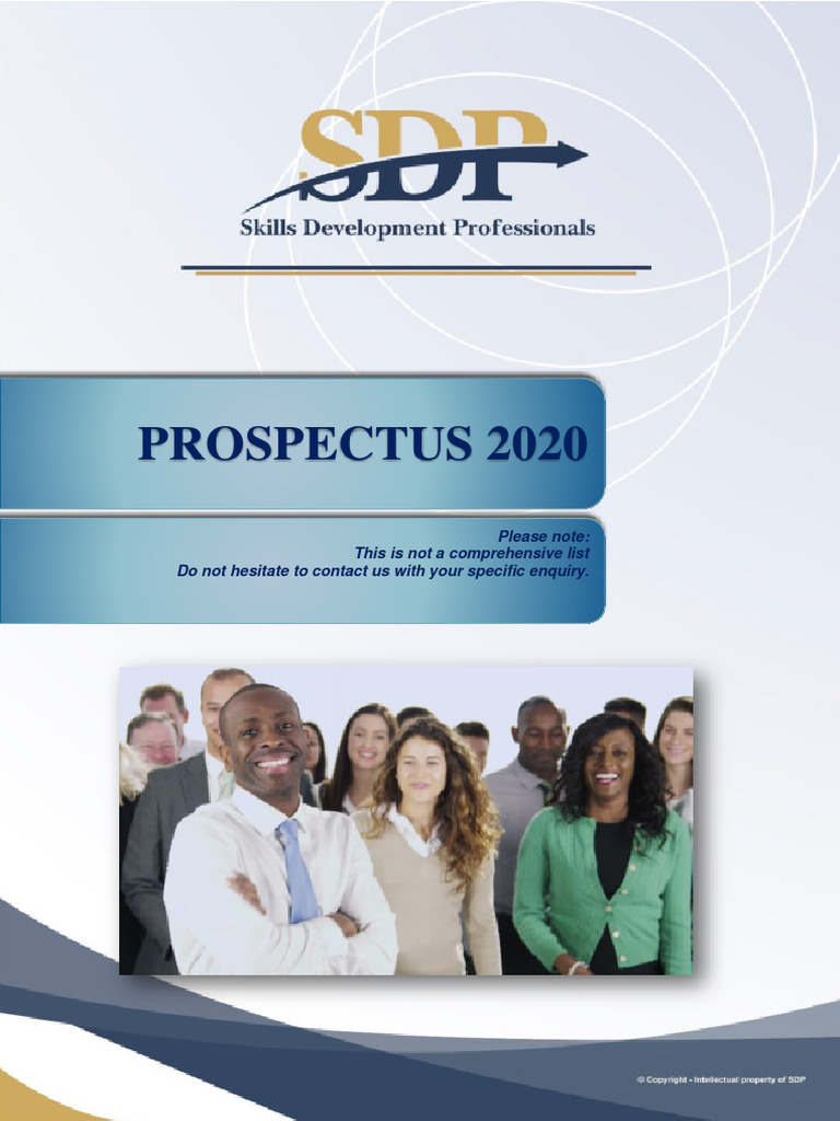 SDP Prospectus 2020 | PDF | Spreadsheet | Entrepreneurship