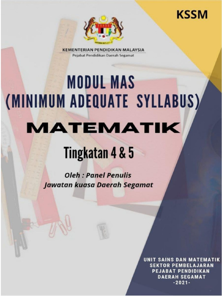 Modul Mas Matematik Ting 4 & 5 | PDF