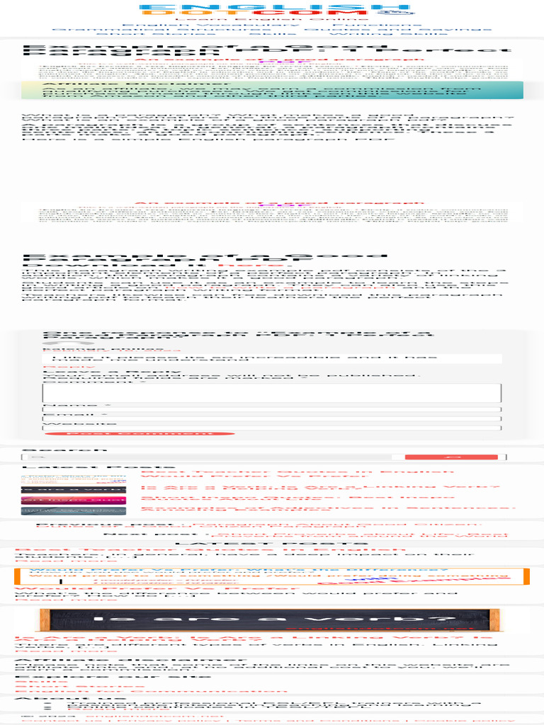 Example of a Good Paragraph PDF 1 Perfect Paragraph | PDF