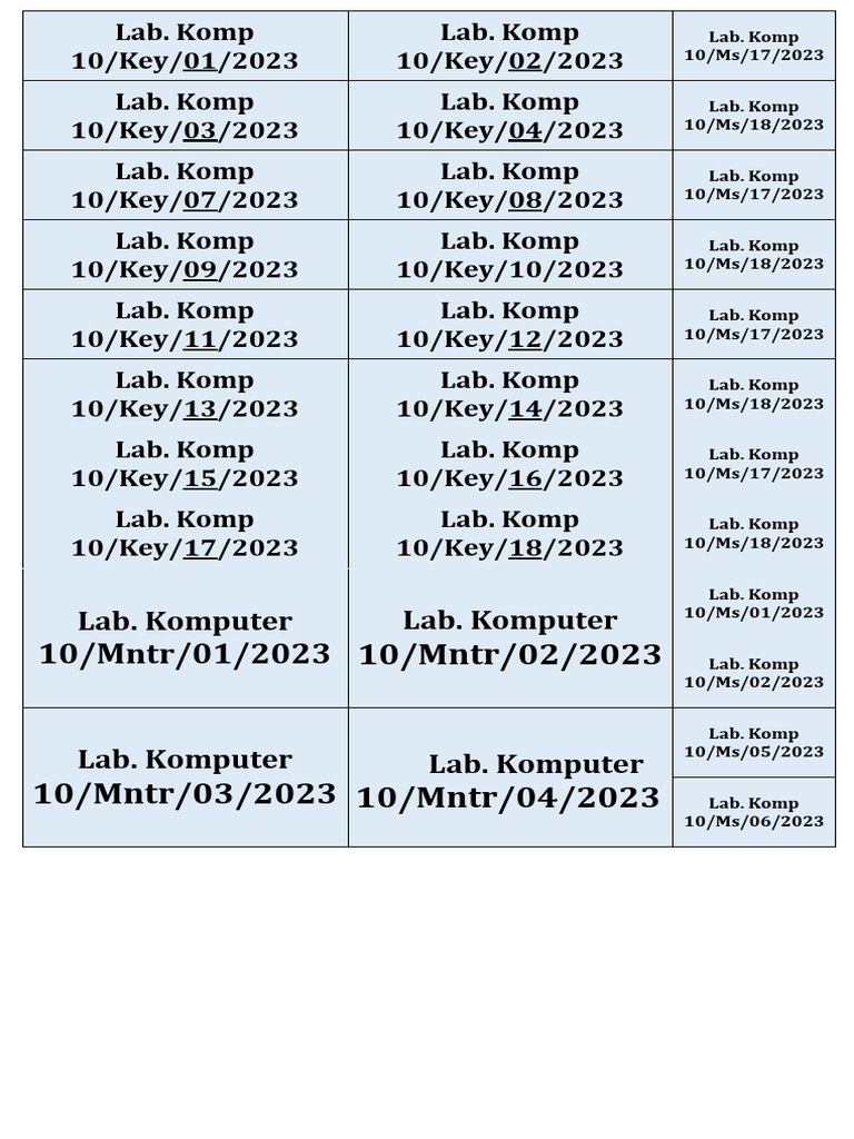 Stiker Inventaris | PDF