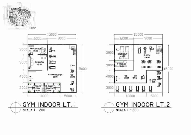 denah gym indoor | PDF