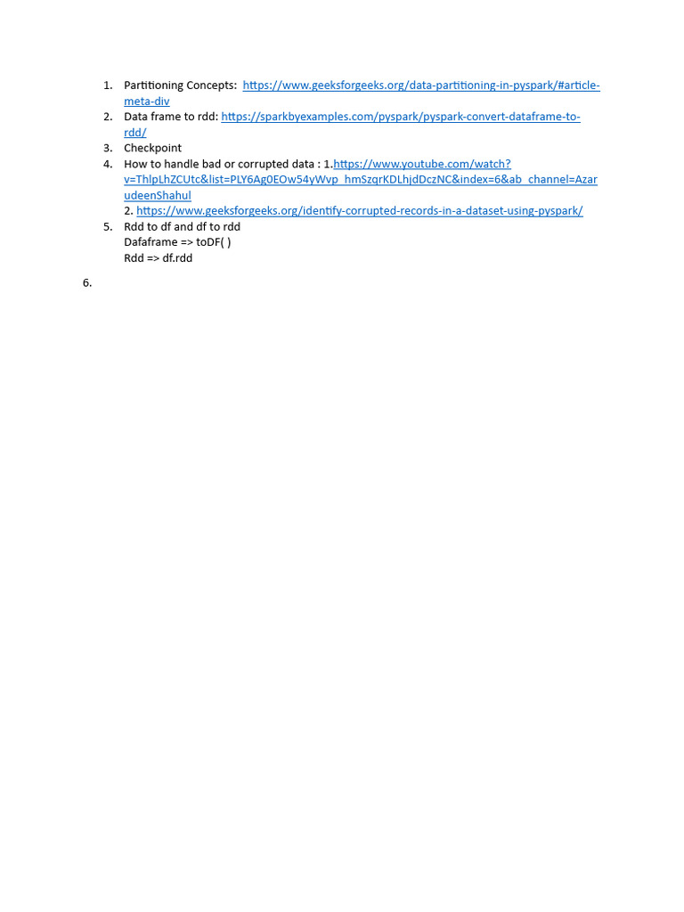 Pyspark Study Material | PDF | Apache Spark | Computer Programming Pyspark Study Material | PDF | Apache Spark | Computer Programming