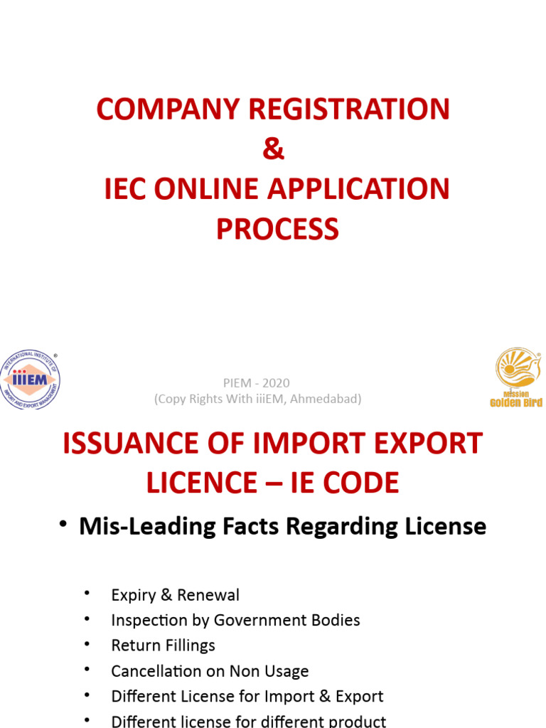 IEC Online Application Process | PDF