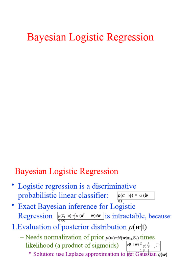 Unit 3-Bayesian Logistic | PDF | Logistic Regression | Normal Distribution