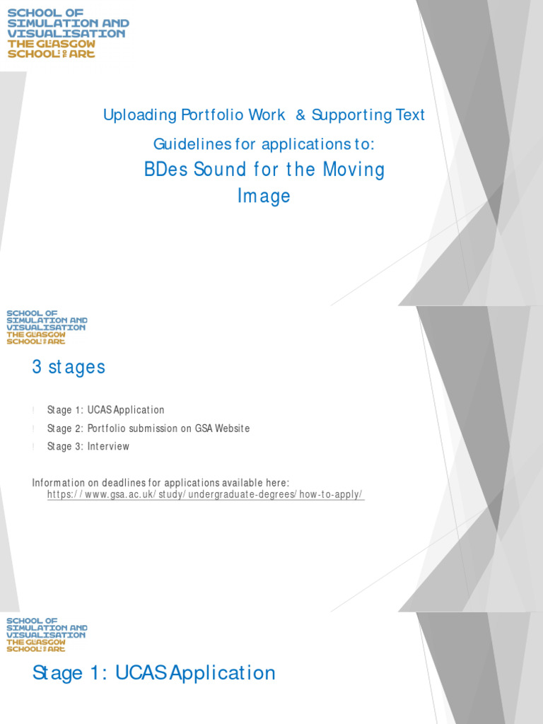 BDes Sound Portfolio Submission Guide | PDF | Websites | You Tube
