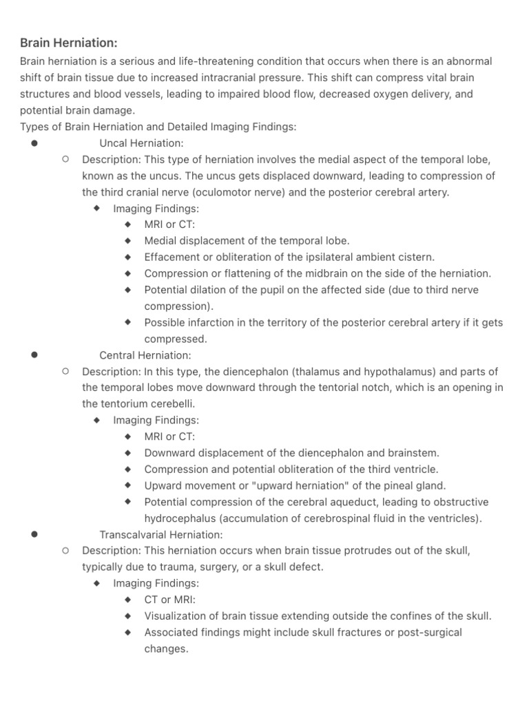 Brain Herniation | PDF