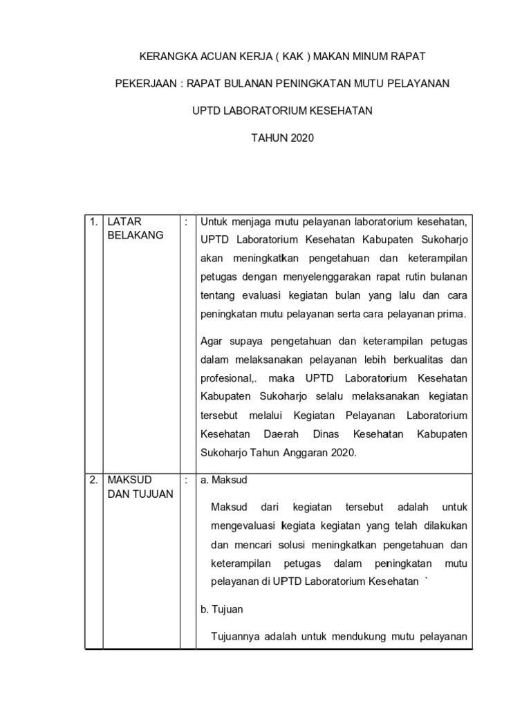 Kak Makan Minum Rapat | PDF | Bisnis