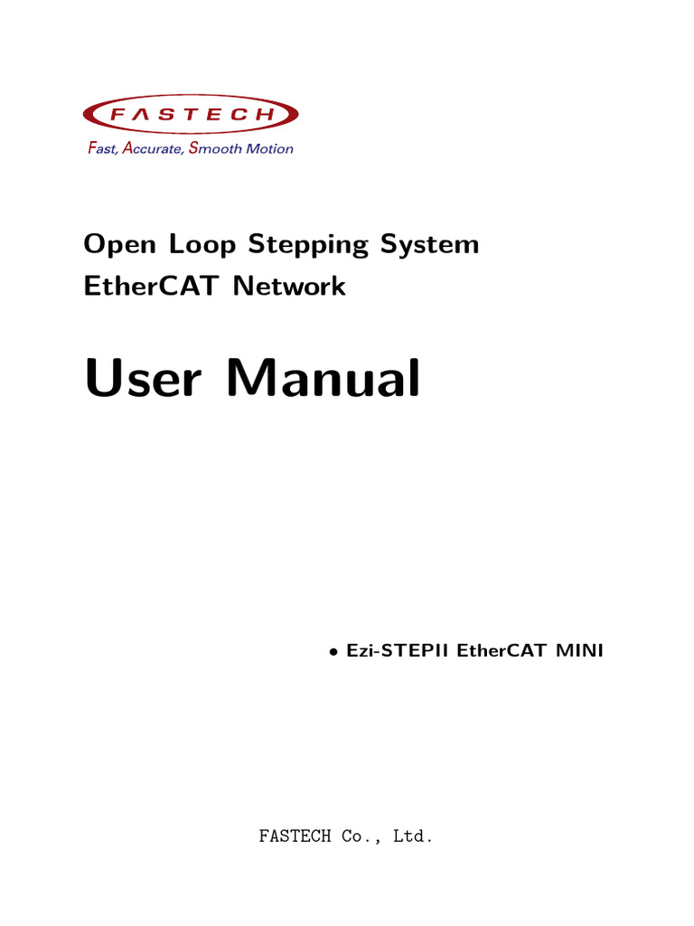 08 220331 - Manual - Ezi-STEPII EtherCAT MINI - ENG | PDF | Power Supply | Electrical Engineering