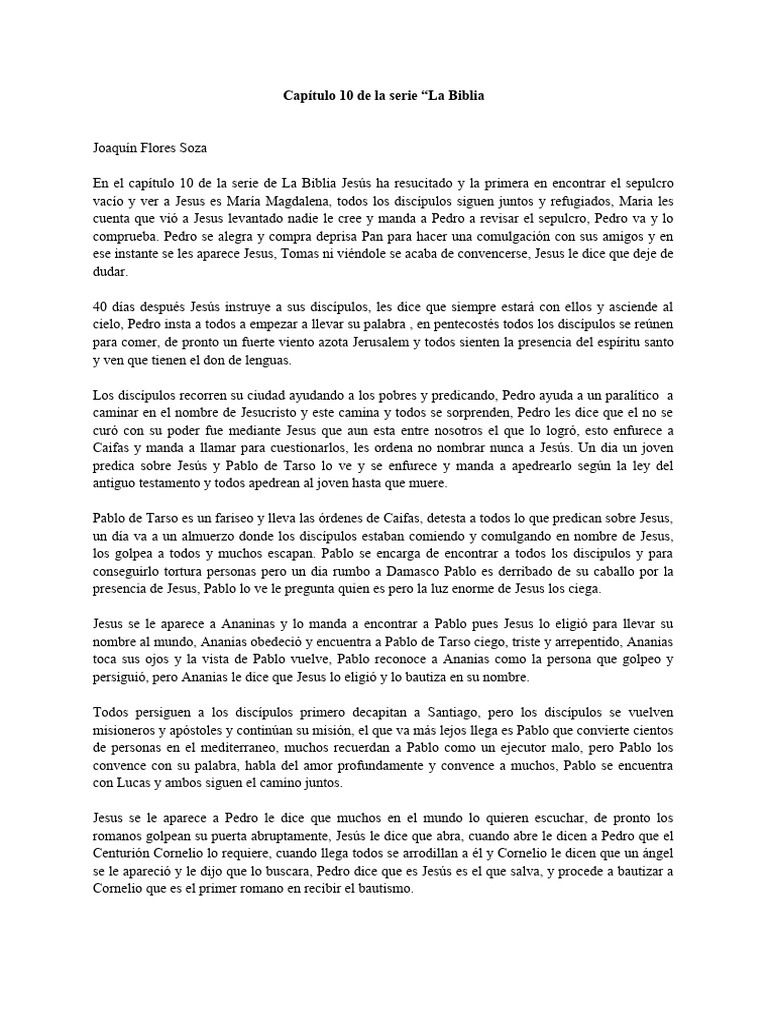 Capítulo 10 de la serie “La Biblia | PDF