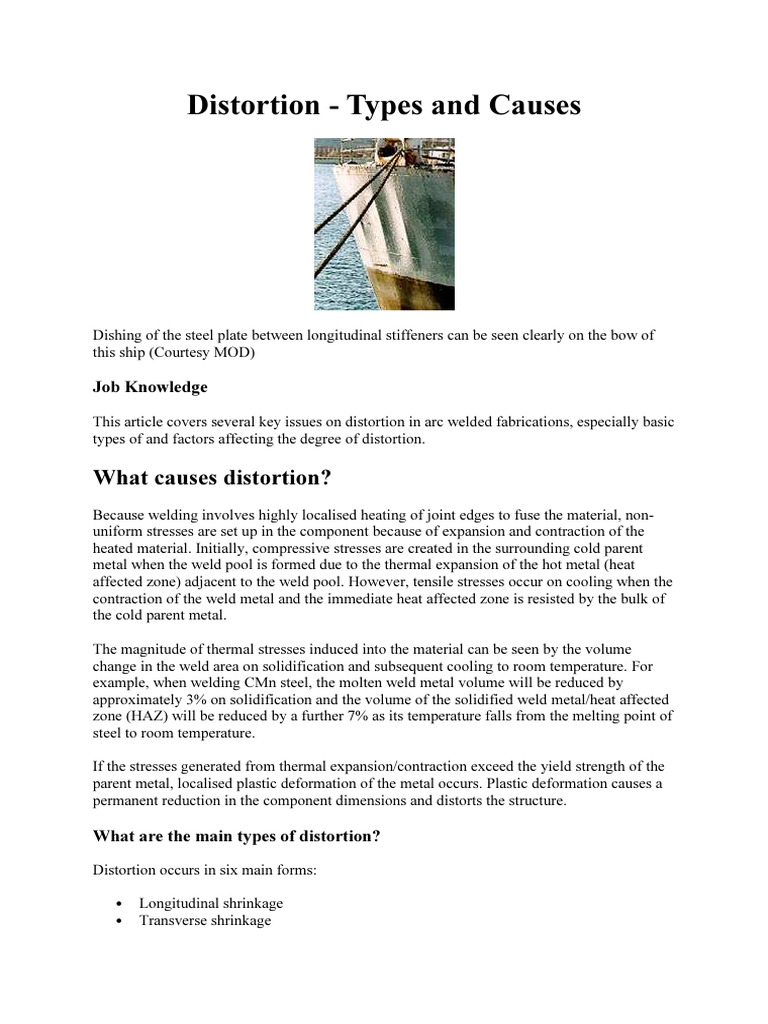 Distortion - Types and Causes | PDF