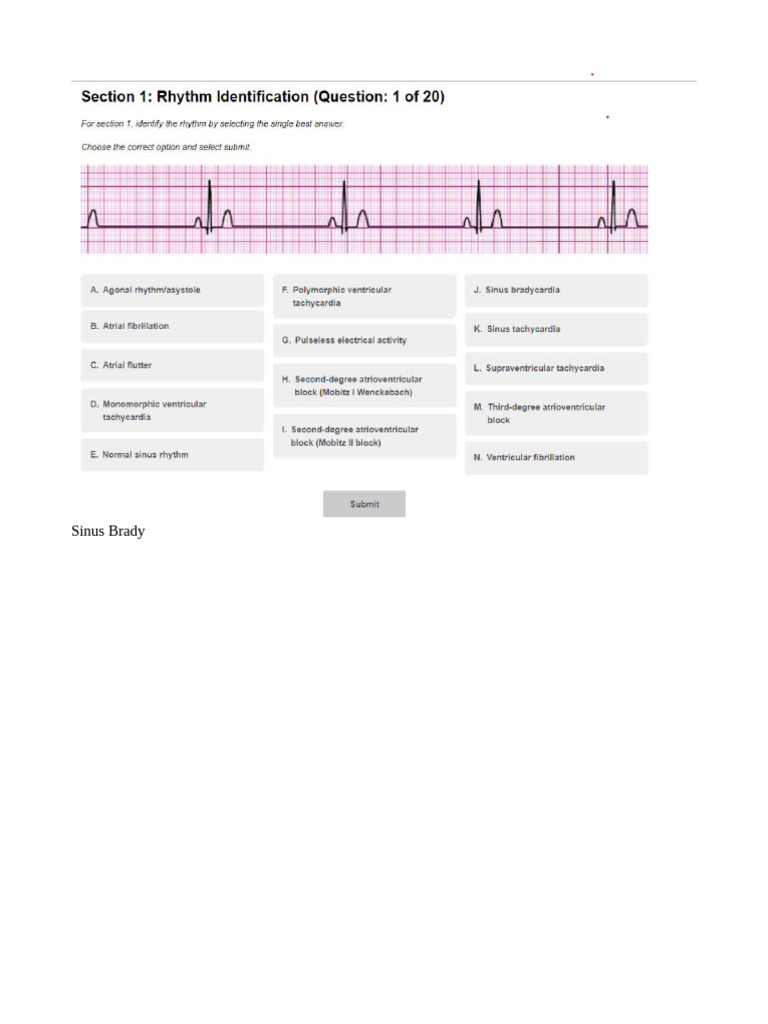 Acls Pretest Pdf