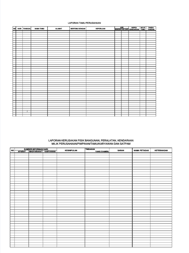 Buku Pos Satpam | PDF